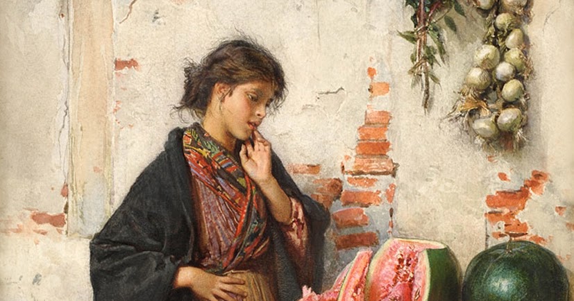 Ludwig Passini | The pretty fruit vendor / La bella venditora di frutta ...
