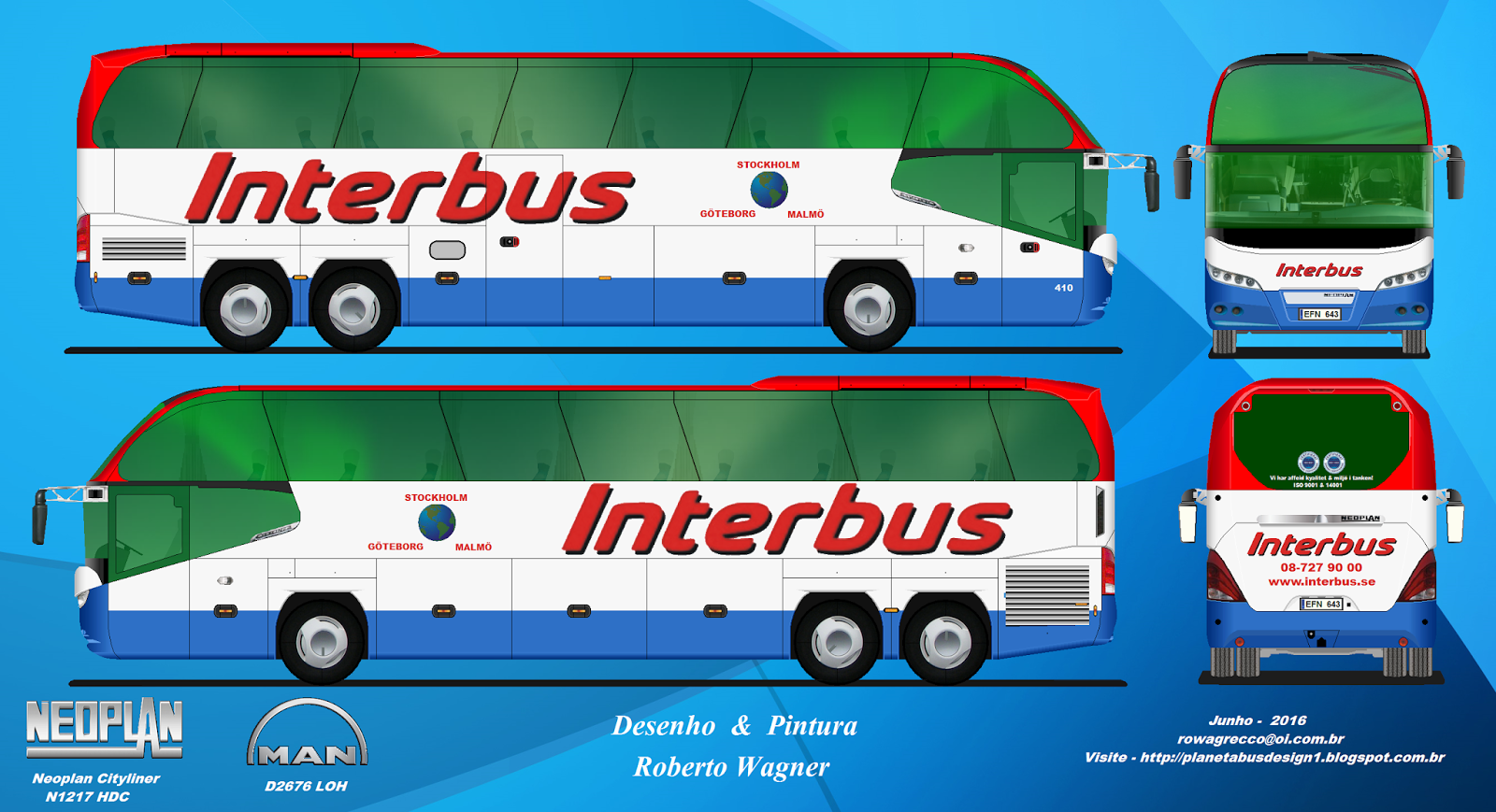 Planeta Bus Design: Interbus AB, Stockholm - Neoplan Cityliner