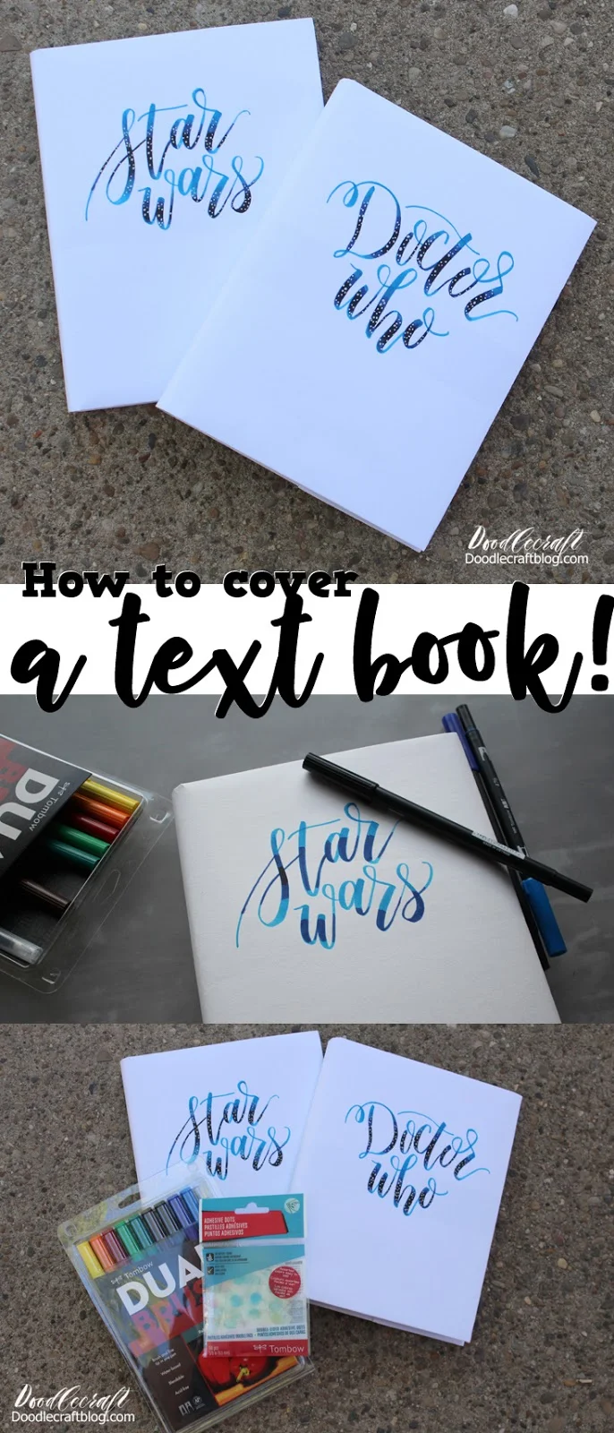 How to Cover a Text Book: Back to School with Tombow!