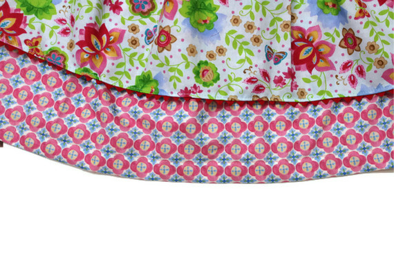 sewing the ric-rac on hem