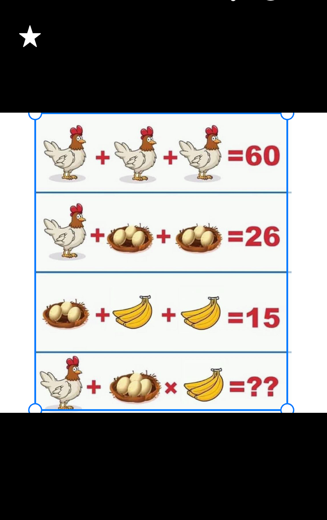 THE TRICKY CHICKEN, EGGS AND BANANAS MATH PUZZLE SOLVED
