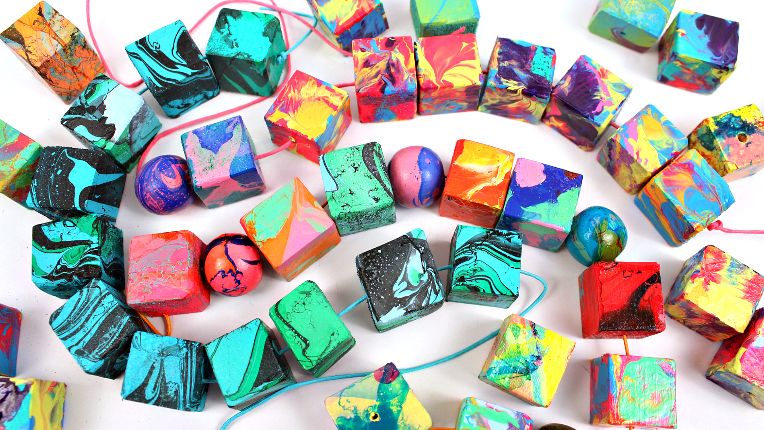 Mark Montano: Marbled Wood Beads 3 Ways