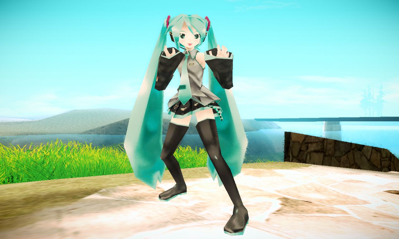 Hatsune Miku Low poly model