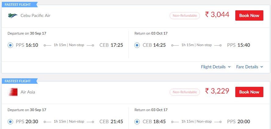Direct Flight between Palawan, Kalibo and Cebu, Philippines - The ...