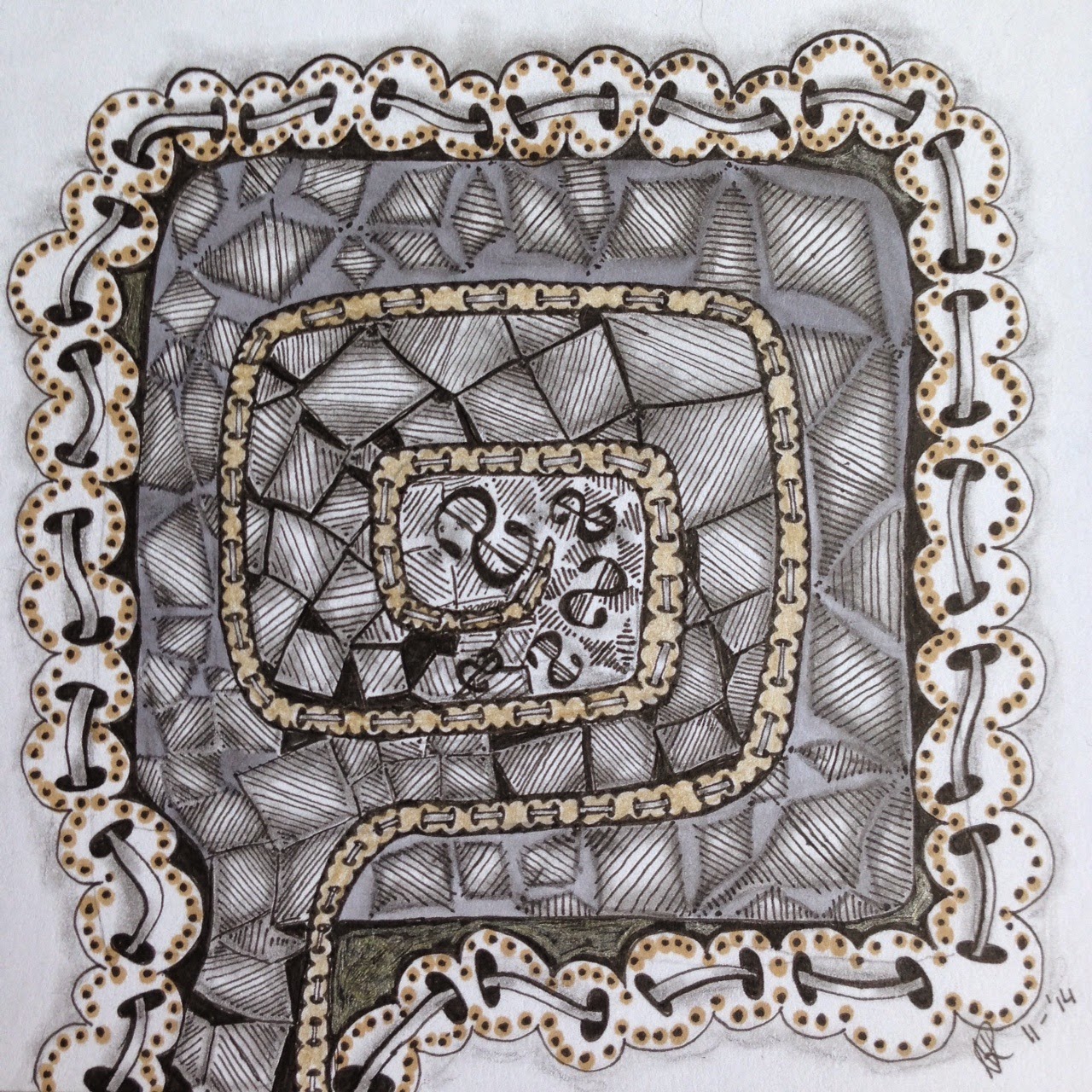 Tickled To Tangle: "It's a String Thing" #66 Tiles