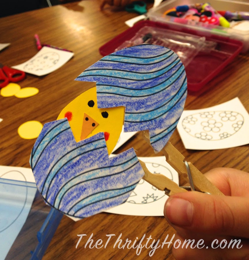 *The Thrifty Home: Hatching Easter Egg Clothespin Craft