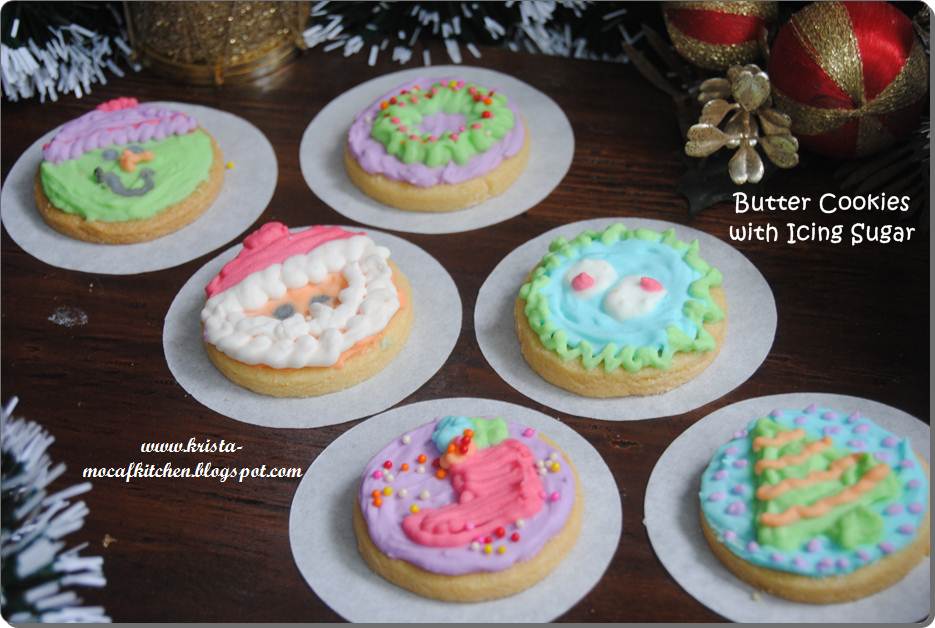KRISTA MOCAF KITCHEN: Mocaf Butter Cookies with Icing Sugar