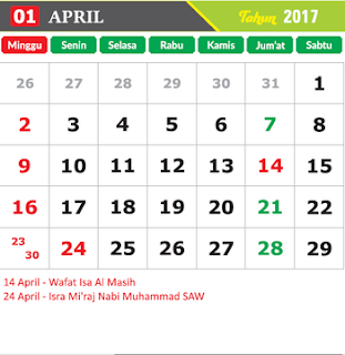 Kalender 2017 Indonesia