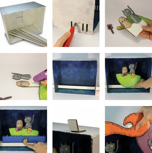 My Owl Barn: DIY: Owl and The Pussycat Moving 3D Diorama