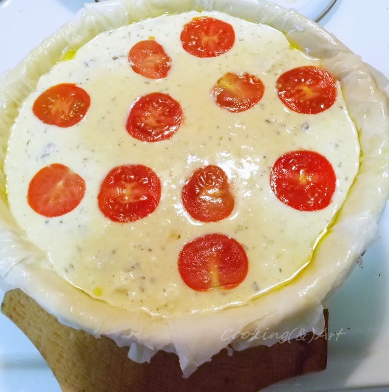 Τάρτα με ντοματίνια & ανθότυρο / Tart with tomato and ricotta - Cooking ...