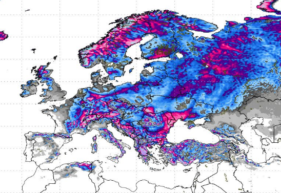 Weather News: Διαδραστικος χαρτης χιονοπτωσης