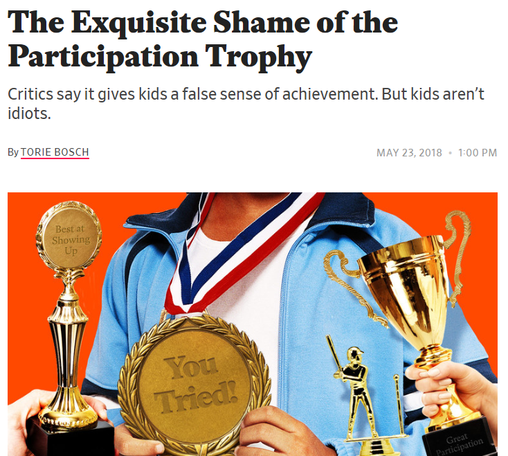 MARK MARTINEZ' BLOG: PARTICIPATION TROPHIES FOR SHOWING UP ... IT'S ...