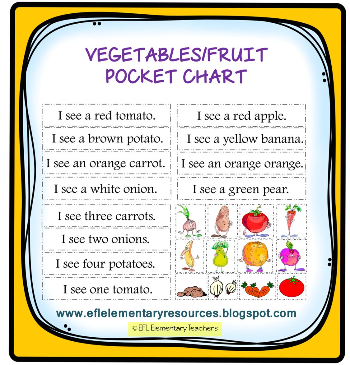 EFL Elementary Teachers: Fruit and Vegetable Theme
