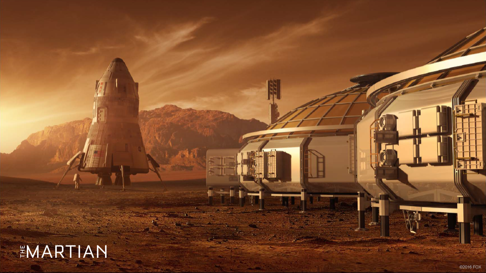 Concept art for The Martian movie | human Mars