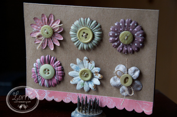 Lorrie's Story: Flower-Button Card