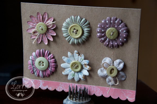 Lorrie's Story: Flower-Button Card