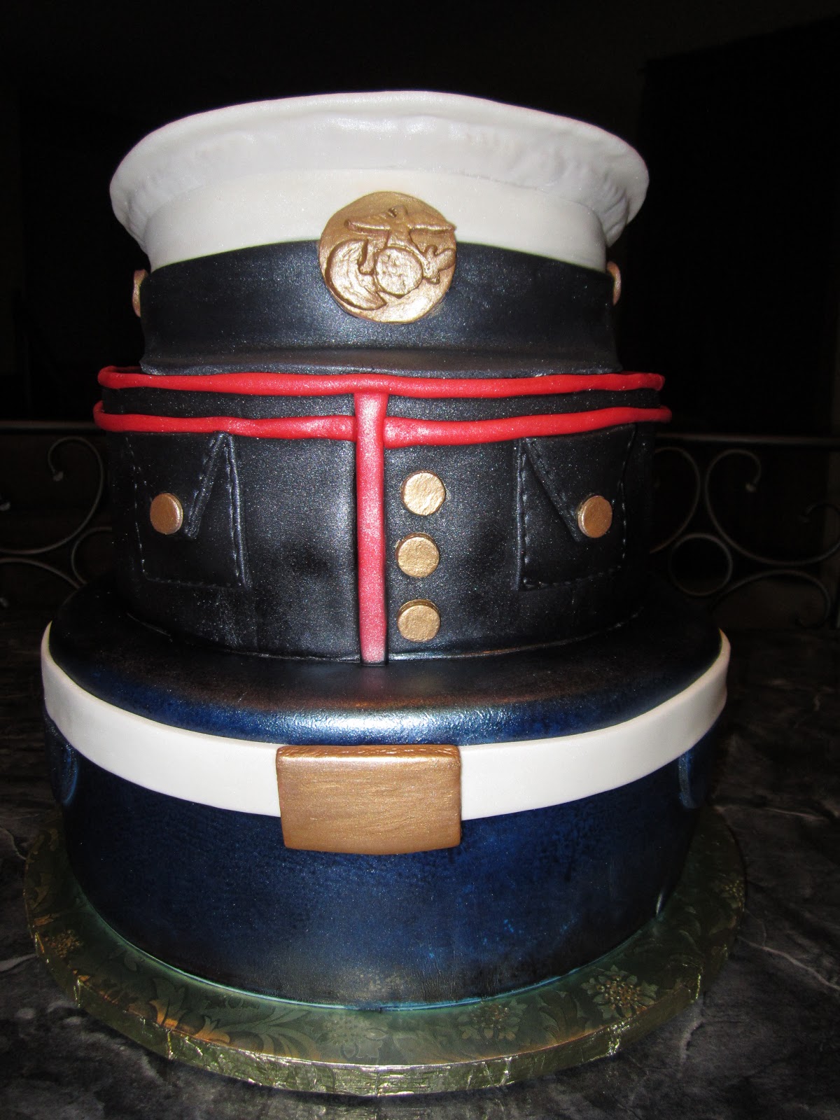 MyMoniCakes: Marine Formal Dress Cake