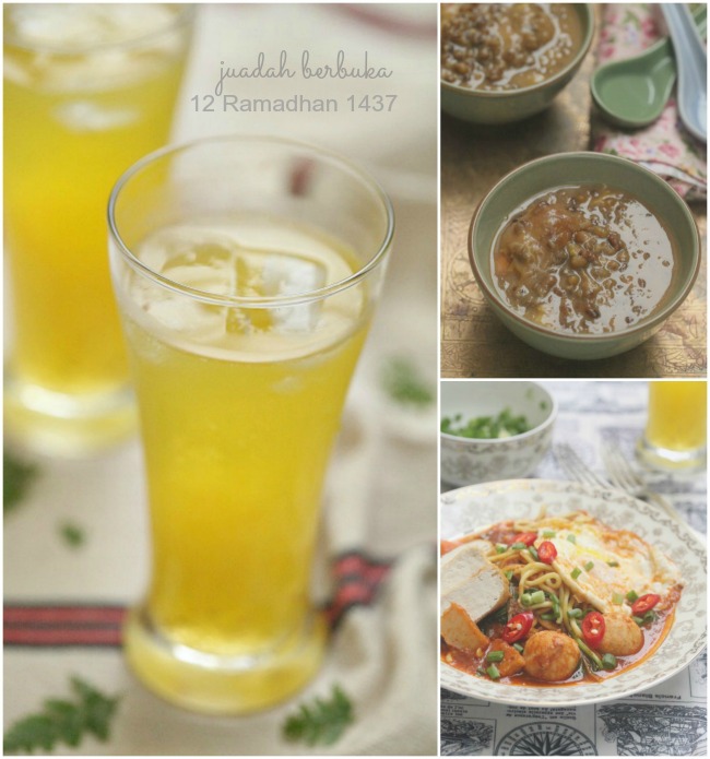 Juadah berbuka puasa 12 Ramadhan - masam manis