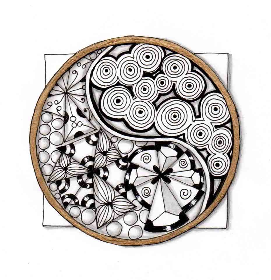 Tickled To Tangle: "It's a String Thing" # 203 and #204 Tiles