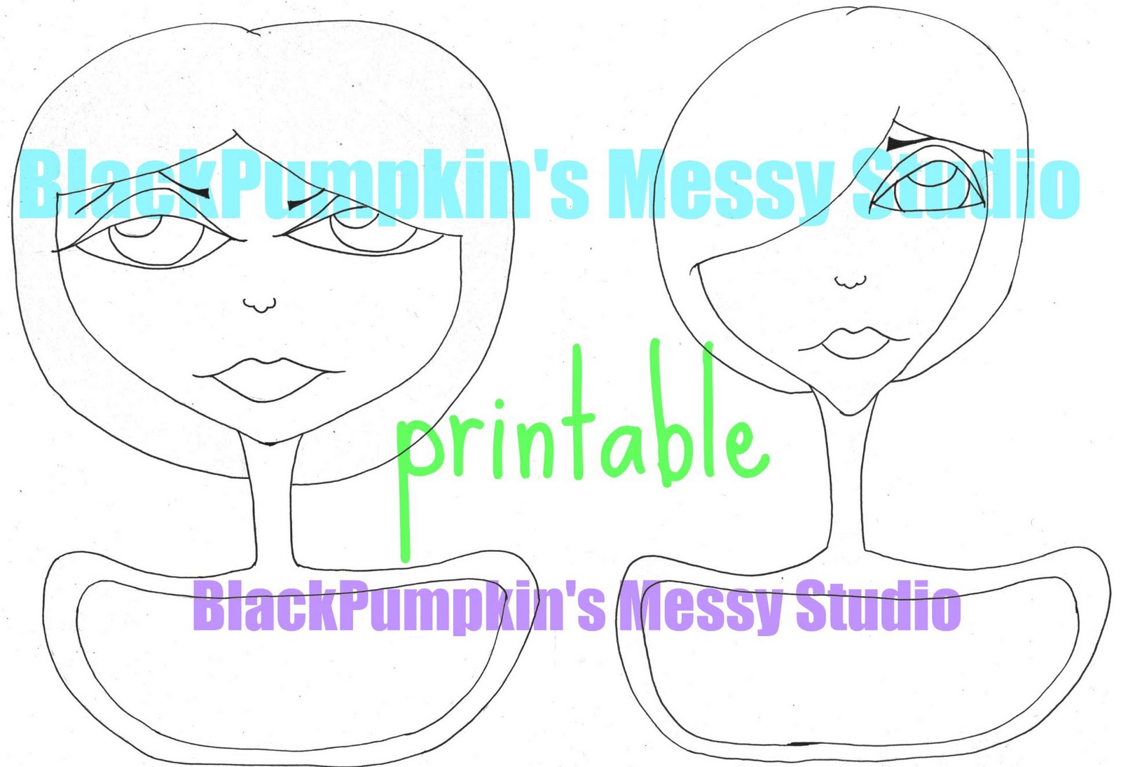 Kai-Zen Doodles: Printable Ladies Journaling Spots & FREEBIE