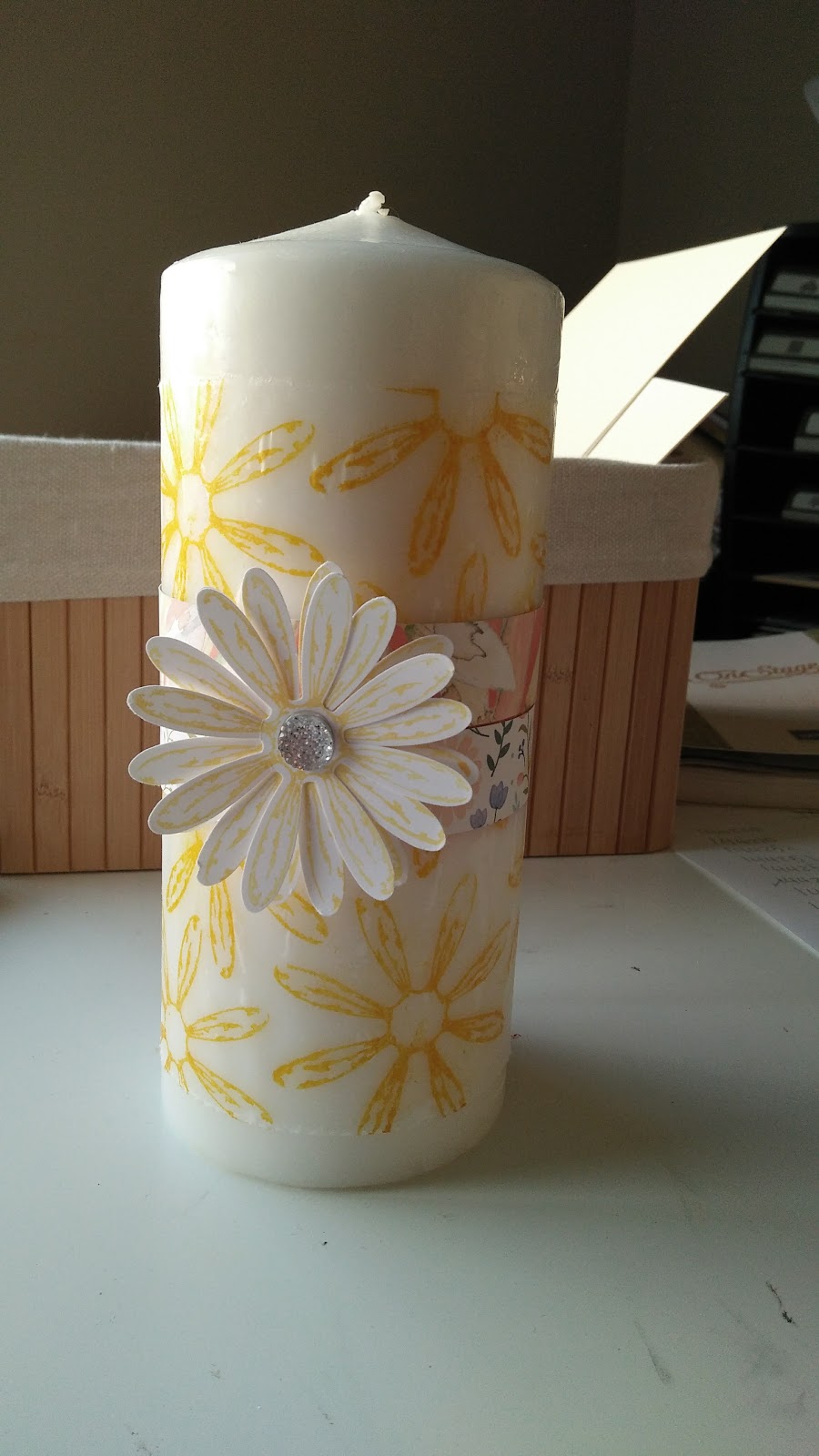 My Crafted Creations: Stamped On Candles