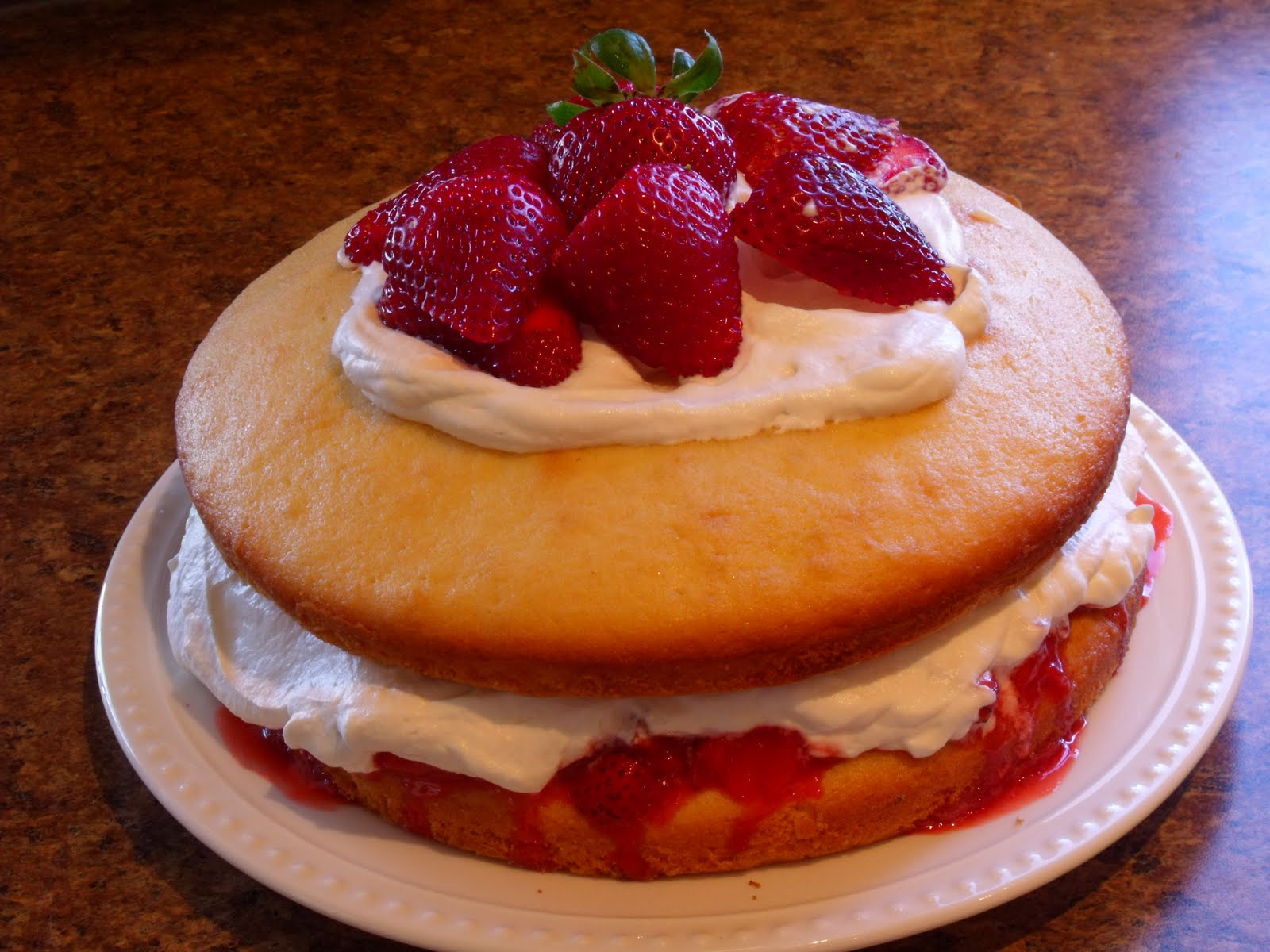 ...Strawberry sponge cake - For the Love of...