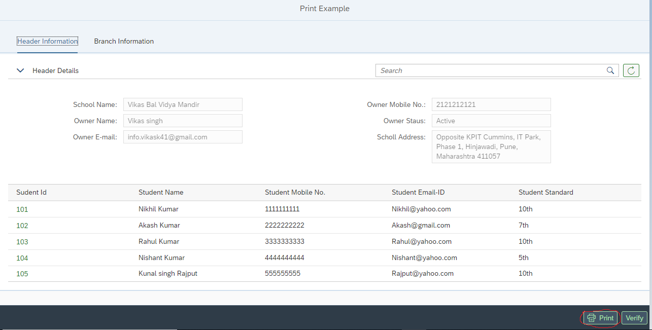 SAPUI5/SAP FIORI snippets and information: Export the Model Data to a PDF file in SAPUI5