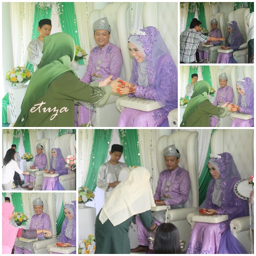 Budaya Merenjis Air Mawar Kepada Mempelai Dipersandingan.