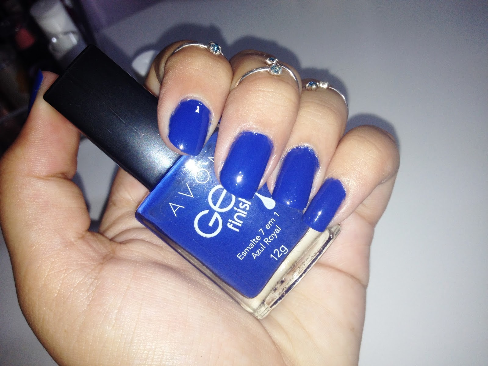 Blog da Glau: Azul royal - Avon GEL finish / UNHAS DA SEMANA