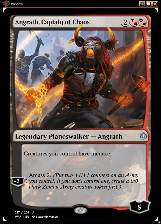 Magic the Gathering Adventures: WAR Grixis Amass + Proliferate