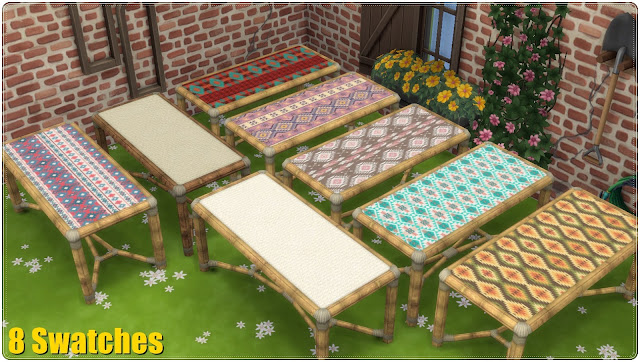 Annett's Sims 4 Welt: Dining Set "Tiki" - TS3 to TS4 Conversion