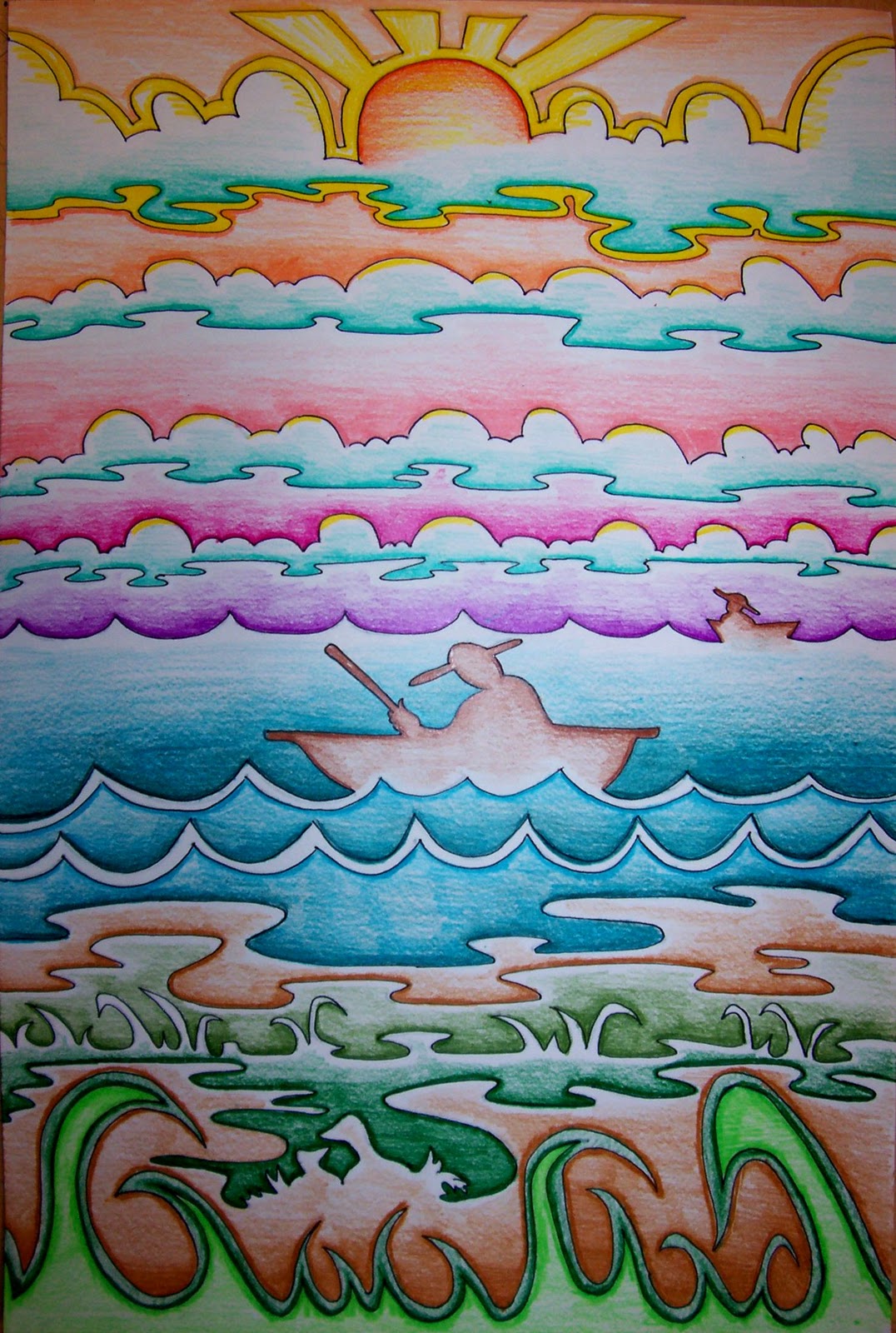 The Lost Sock : I Love this Line Landscape idea...