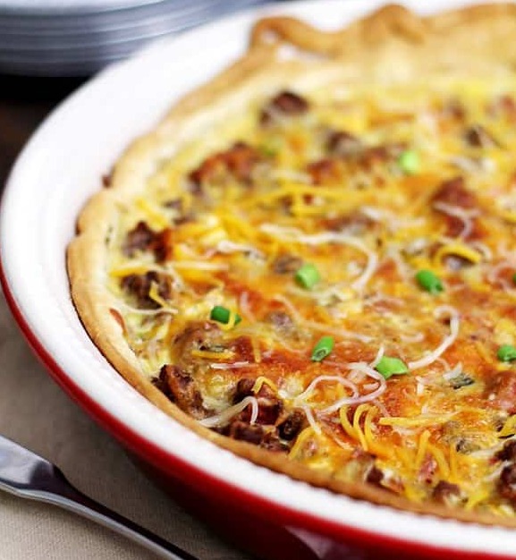 Tex-Mex Cheesy Beef Quiche - the recipes
