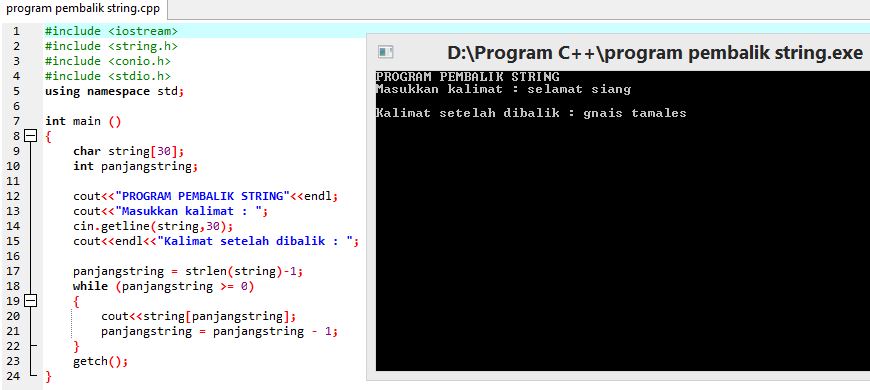 Contoh program manipulasi string pada pascal dan c++ - Blog for Learning