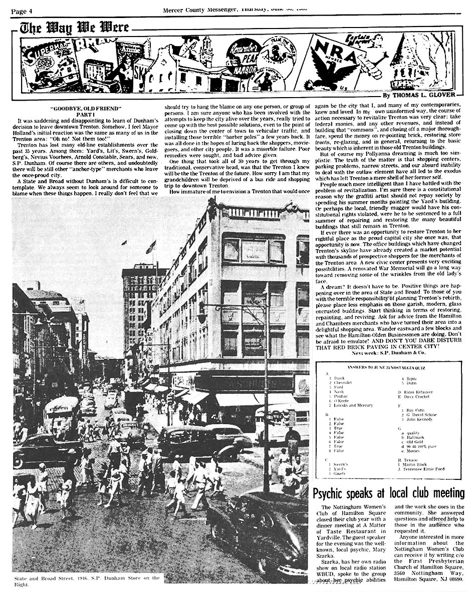 TOM GLOVER'S HAMILTON LIBRARY SCRAPBOOK: LOCAL HISTORY WITH A PERSONAL ...