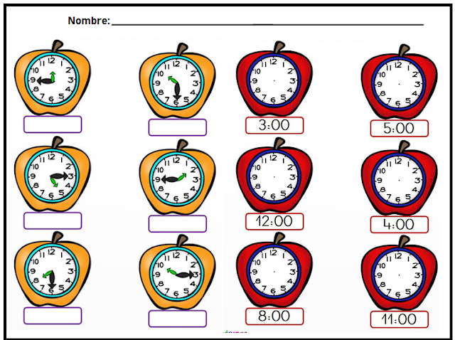 Matemáticas : El reloj