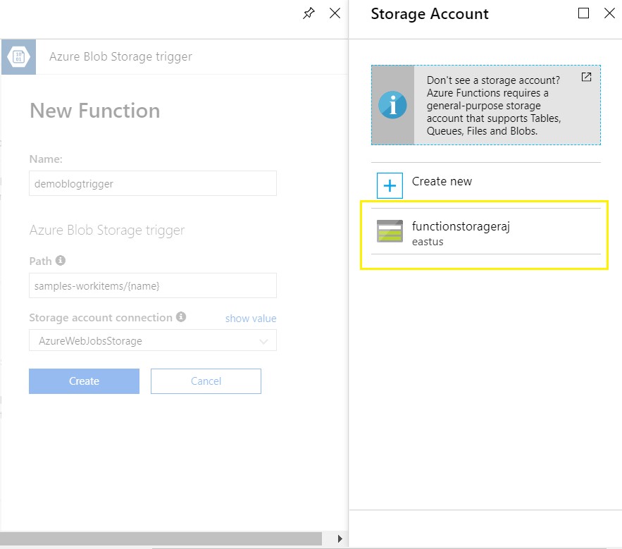 TALK GRID: Create an Azure Function and triggered by a Blob Trigger