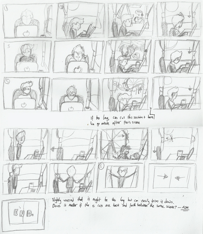 Alex — Digital Skills 1: Rough storyboards and animatic test