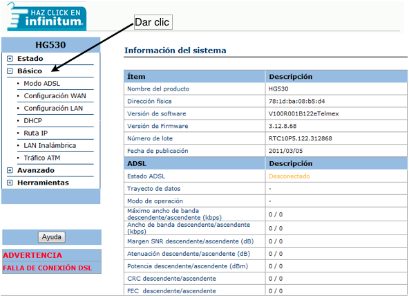 REDES: CONFIGURACIÓN DEL MÓDEM MODO PUENTE