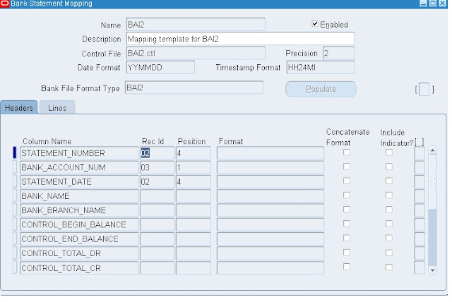 Bank Statement Loader in R12 | Oracle Techno & Functional