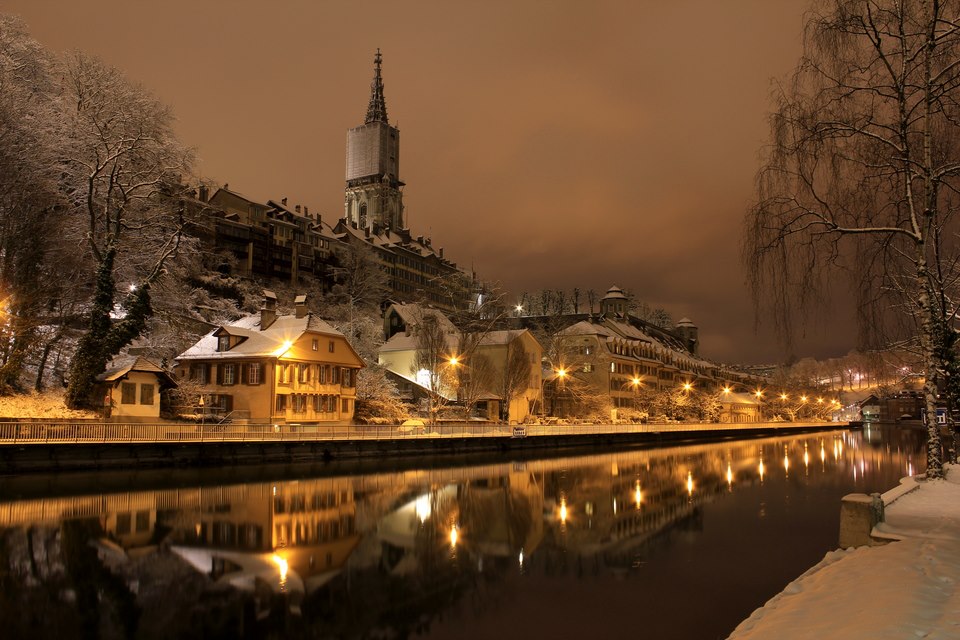 Winter Night Bern Switzerland - Free Photo Editing Effects | Master Effetcs