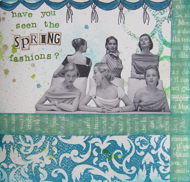 my collage art ~ nancy lefko: Spring Art Journal from Start to Finish