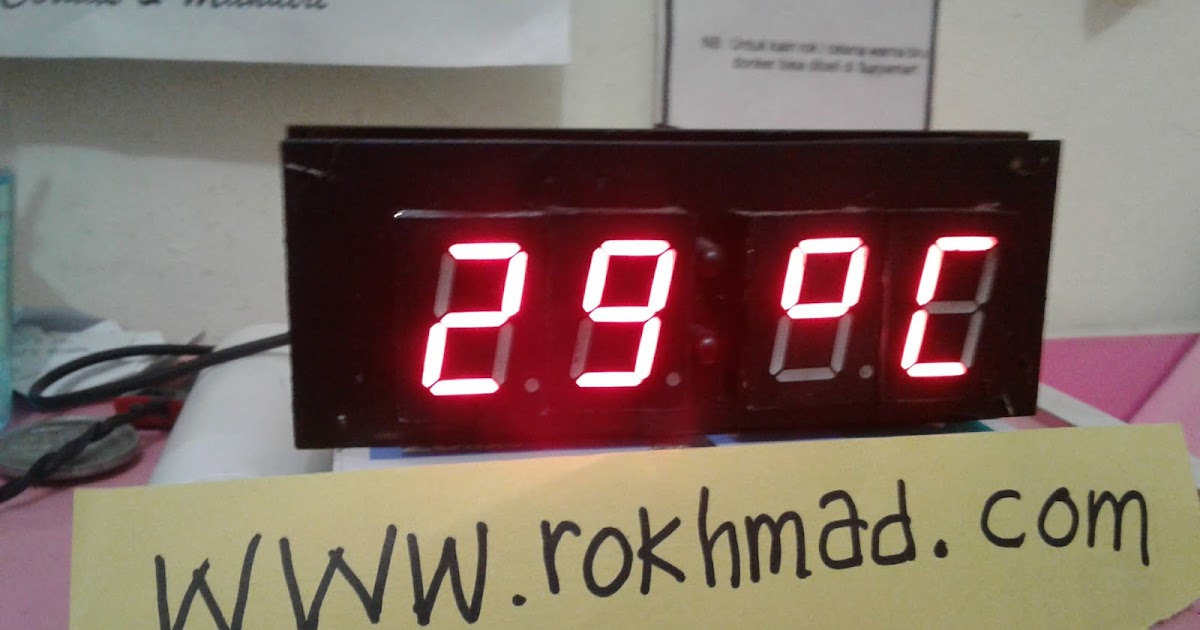 Simple Jam digital dilengkapi dengan Display Suhu dan Kelembaban dengan ...