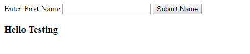 Create a simple HTML form and accept the user name and display the name ...