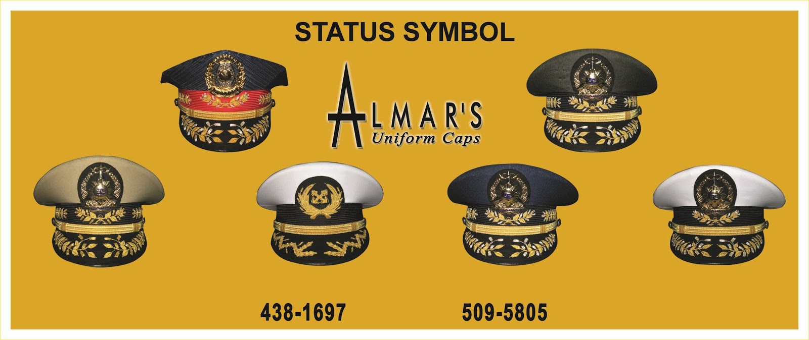 STATUS SYMBOL UNIFORM ACCESSORIES & SUPPLIES / ALMAR'S UNIFORM CAPS ...