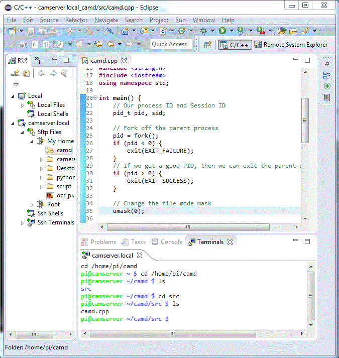 Raspberry Pi Programming: Step-by-step setting up Remote System Explorer in Eclipse