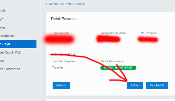 Cara Melakukan Refund Tiket Pesawat di Traveloka - Visaku