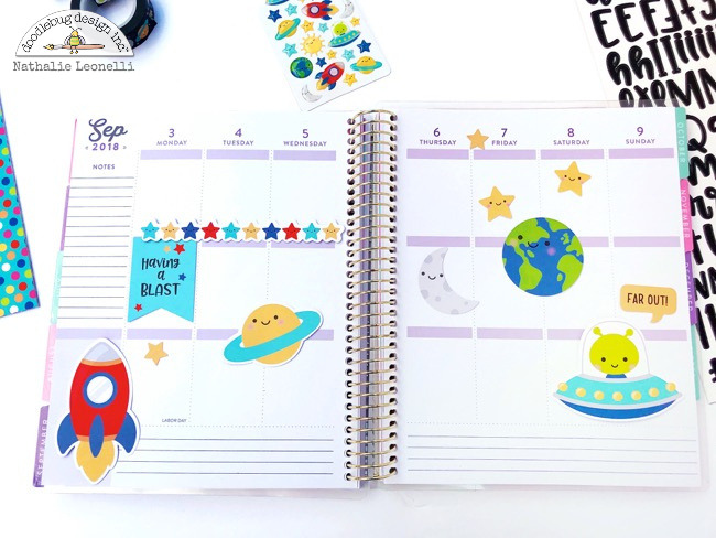 Doodlebug Design Inc Blog: Out Of This World Planner Spread | with Nathalie
