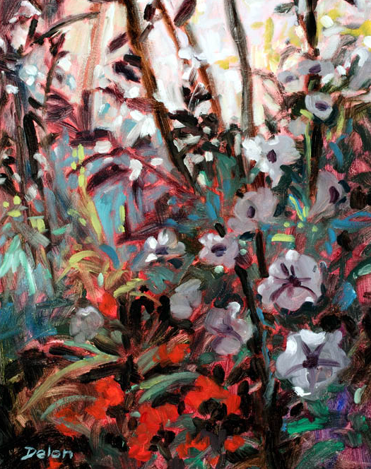 Ivy Delon Fine Art: "Blossoms In Shadow" Original Oil Flower Garden ...