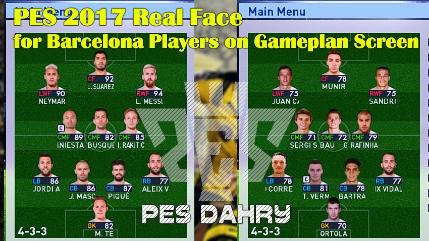 pes-modif: PES 2017 Real Face for Barcelona Players on Gameplan Screen ...